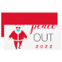 Santa Mask Peace Out 2021 Funny Christmas Holiday Card | Zazzle