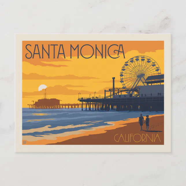 Santa Monica, California Postcard | Zazzle