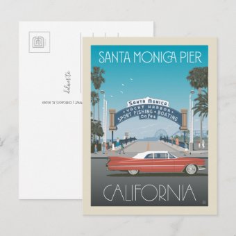 Santa Monica Pier | California Postcard | Zazzle