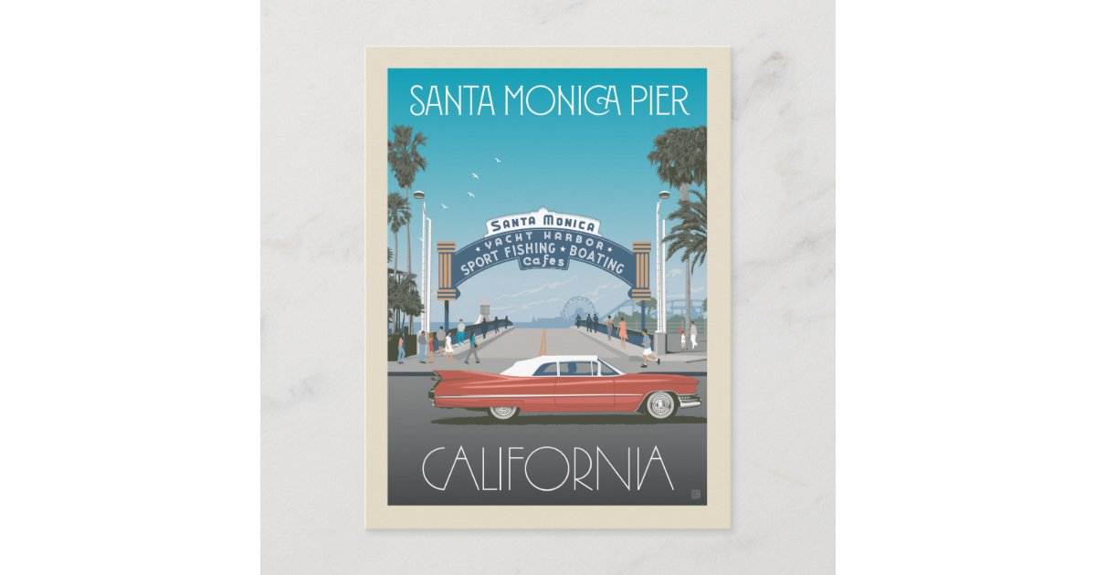 Santa Monica Pier | California Postcard | Zazzle