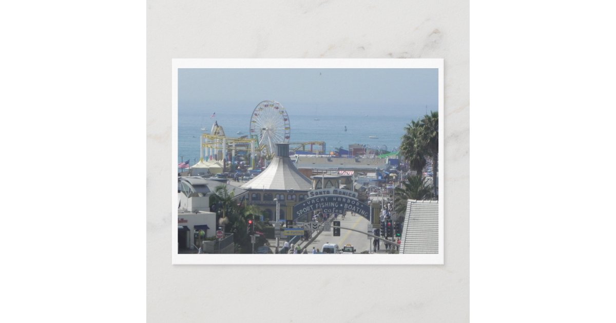 Santa Monica Pier Postcard | Zazzle
