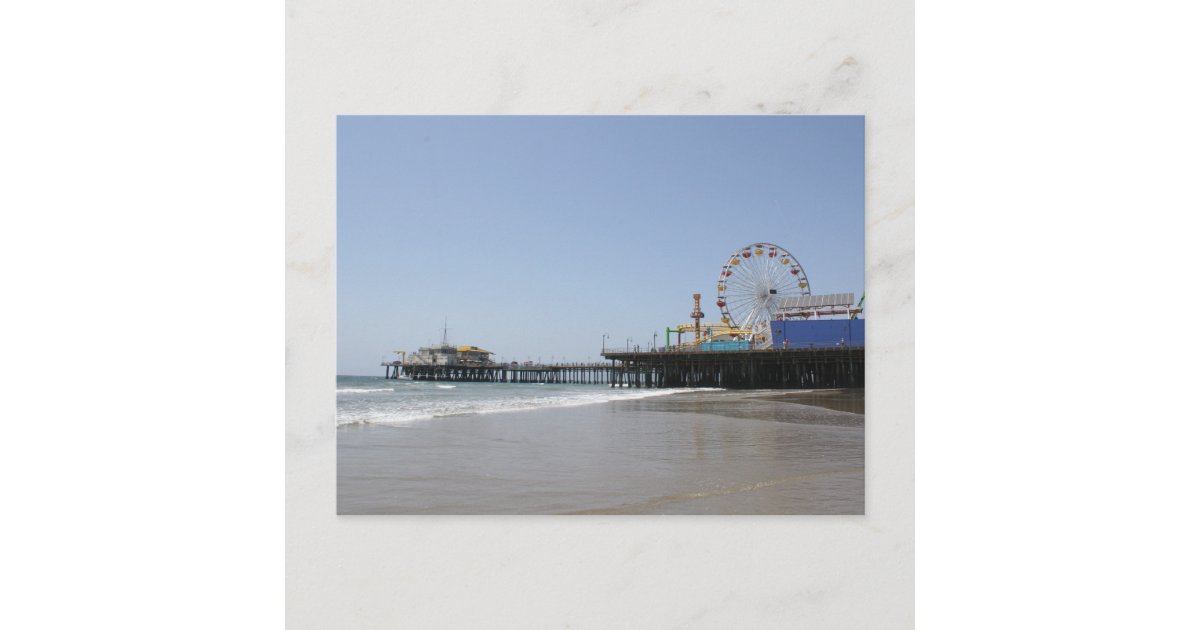 Santa Monica Pier Postcard | Zazzle