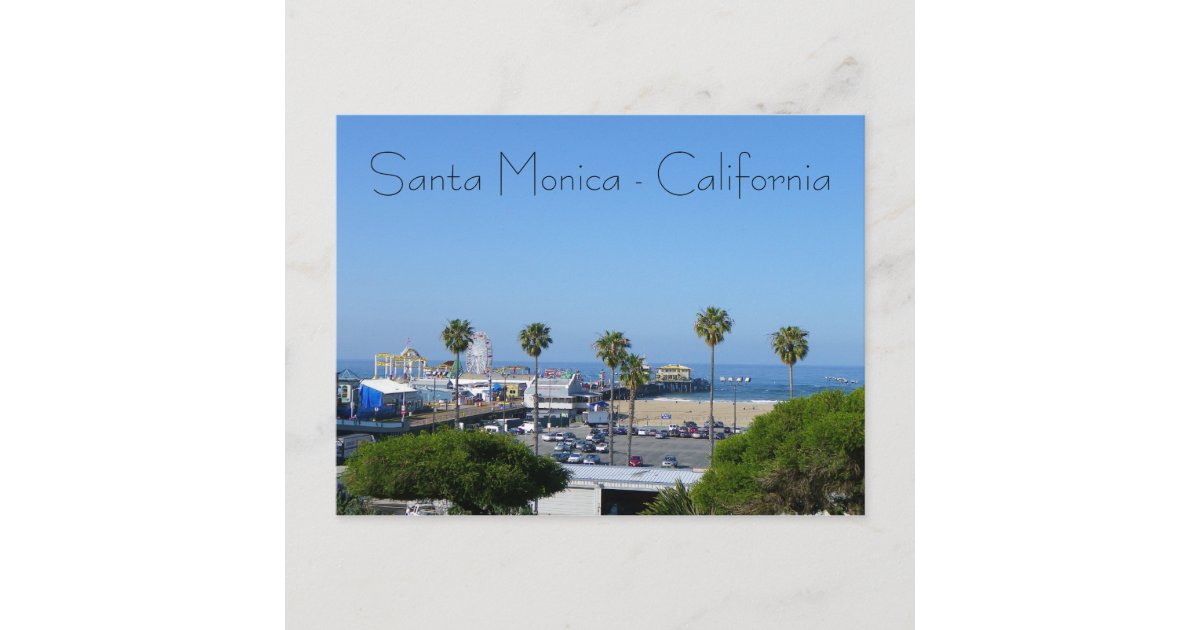Santa Monica View Postcard! Postcard | Zazzle