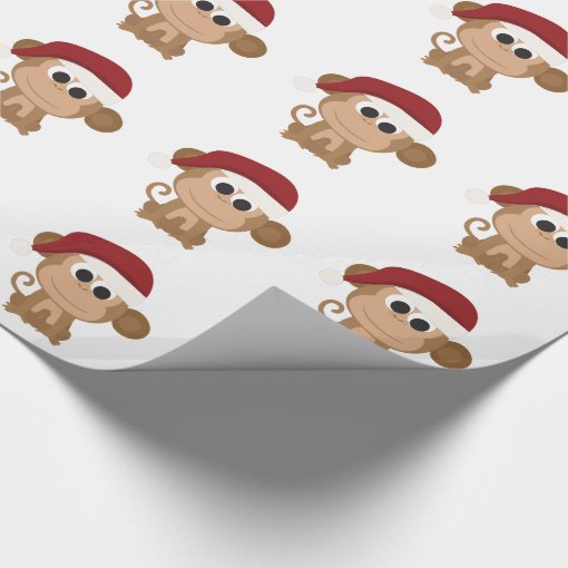 Santa Monkey Wrapping Paper | Zazzle
