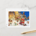 SANTA & MRS. CLAUS AT THE NORTH POLE HOLIDAY POSTCARD | Zazzle
