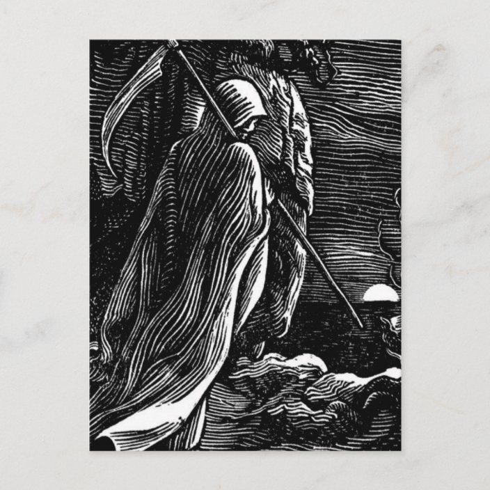 Santa Muerte (Mexican Grim Reaper) circa 1939 Holiday Postcard | Zazzle.com
