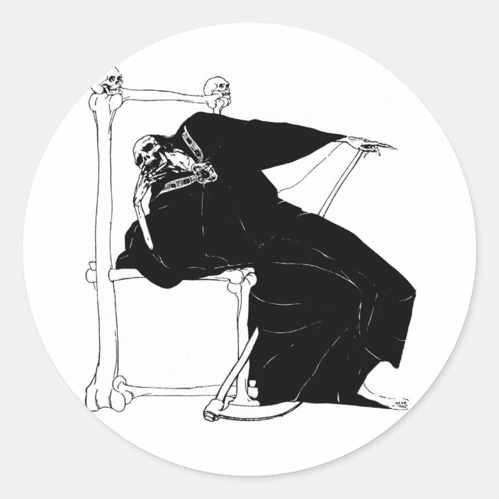 Santa Muerte (Mexican Grim Reaper) Classic Round Sticker | Zazzle.com