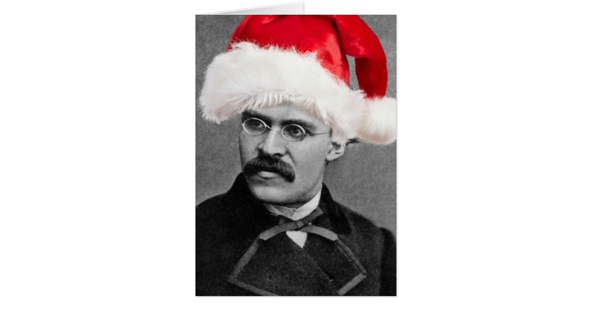 Santa Nietzsche funny atheist Christmas card | Zazzle.com