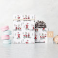 Santa on a bicycles cute kids novelty wrapping paper | Zazzle