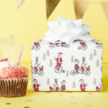 Santa on a bicycles cute kids novelty wrapping paper | Zazzle