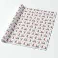 Santa on a bicycles cute kids novelty wrapping paper | Zazzle