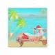 SANTA ON THE BEACH ART GALLERY WRAP 12X12 | Zazzle