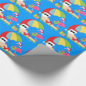 Santa on the Beach Christmas Wrapping Paper | Zazzle