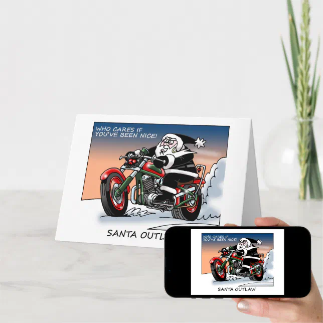 Santa Outlaw Christmas Card | Zazzle