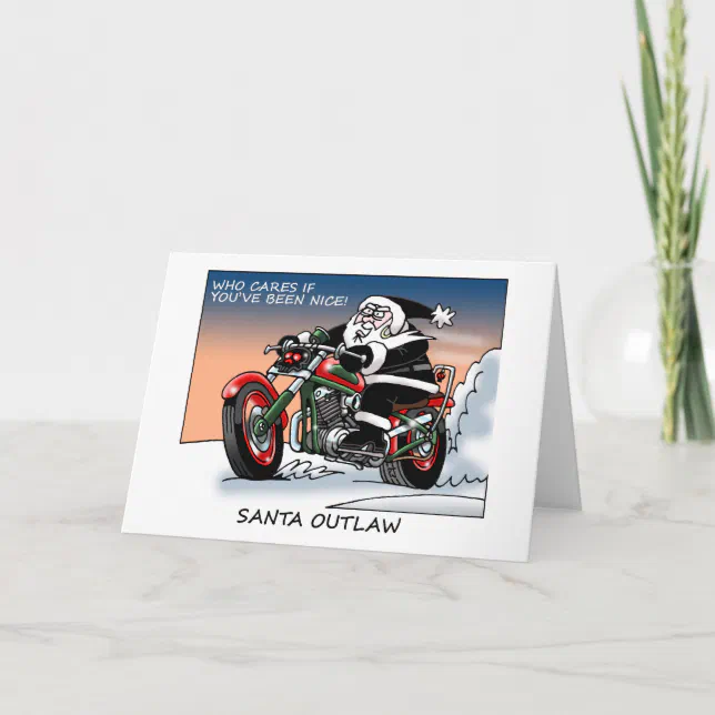 Santa Outlaw Christmas Card | Zazzle