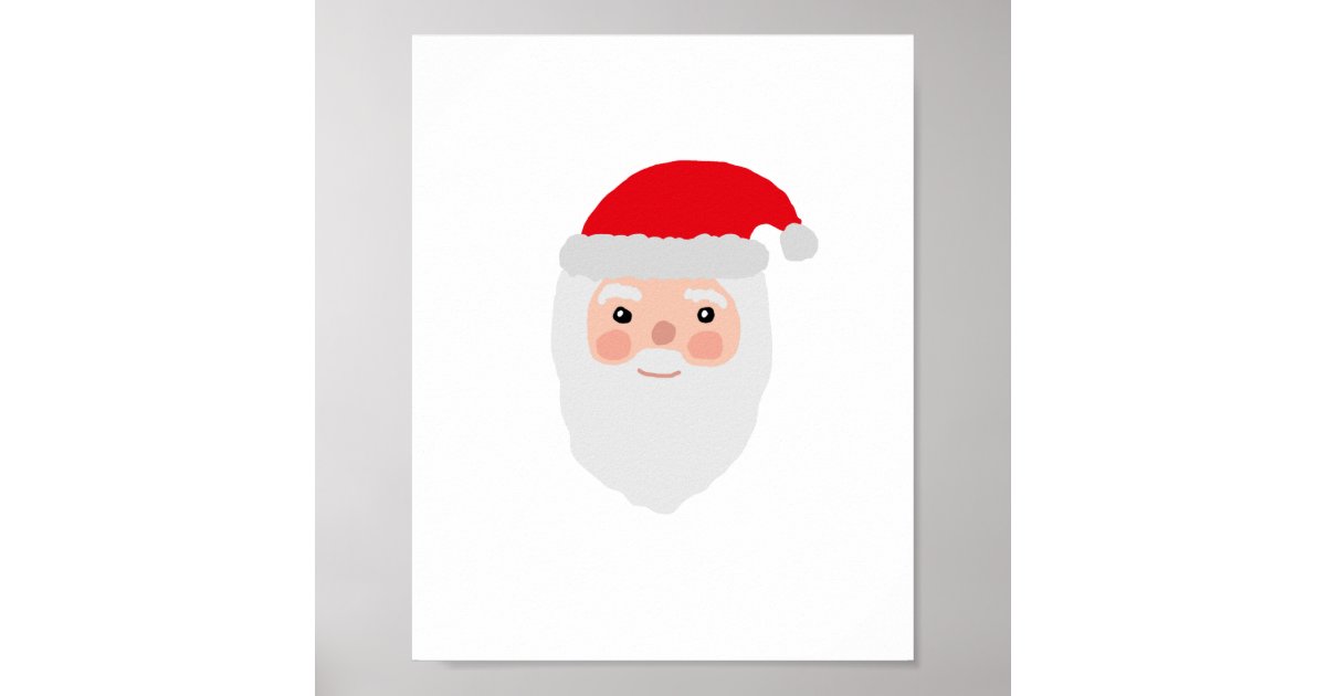 Santa Painting Jolly Illustration Art Poster | Zazzle