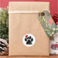 Santa Paw Print Christmas Classic Stickers | Zazzle