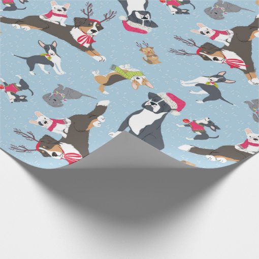 "Santa Paws" Dog-Themed Christmas Wrapping Paper | Zazzle