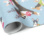 "Santa Paws" Dog-Themed Christmas Wrapping Paper | Zazzle