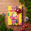 Santa Pink Christmas Delight 2 Wrapping Paper | Zazzle