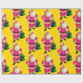 Santa Pink Christmas Delight 2 Wrapping Paper | Zazzle
