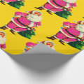 Santa Pink Christmas Delight 2 Wrapping Paper | Zazzle