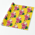 Santa Pink Christmas Delight 2 Wrapping Paper | Zazzle