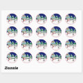 Santa Playing Disc Golf Classic Round Sticker | Zazzle