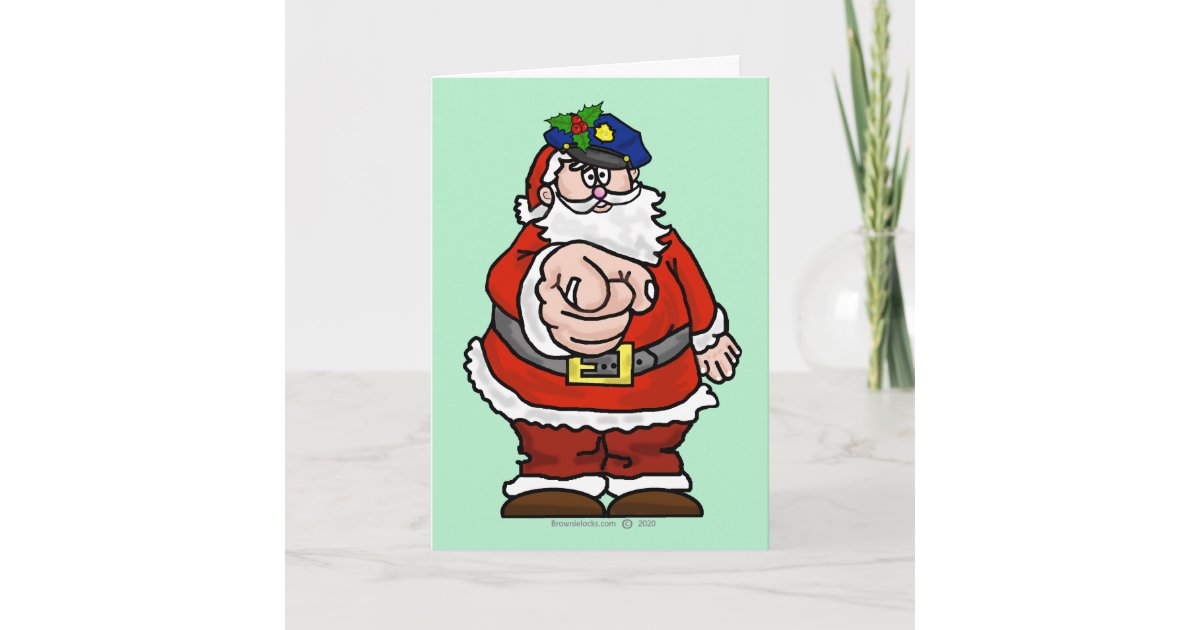 Santa Policeman Christmas Card | Zazzle