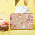 Santa Rabbit Fox Christmas Winter Holiday Pattern Wrapping Paper | Zazzle