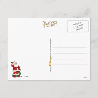 Santa Reading Mail Holiday Postcard | Zazzle