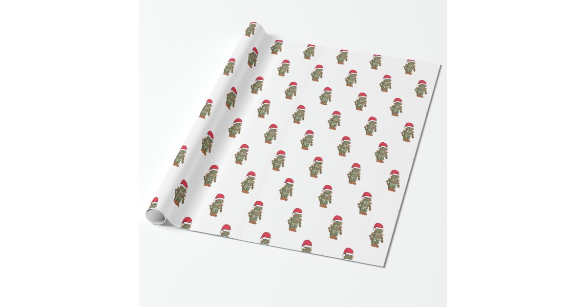 Santa Robot Wrapping Paper | Zazzle