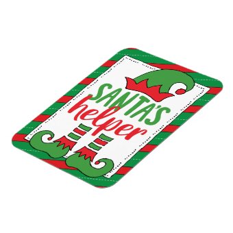 Santa’s Helper Cute Cartoon Elf Drawing Cute Elf Magnet | Zazzle