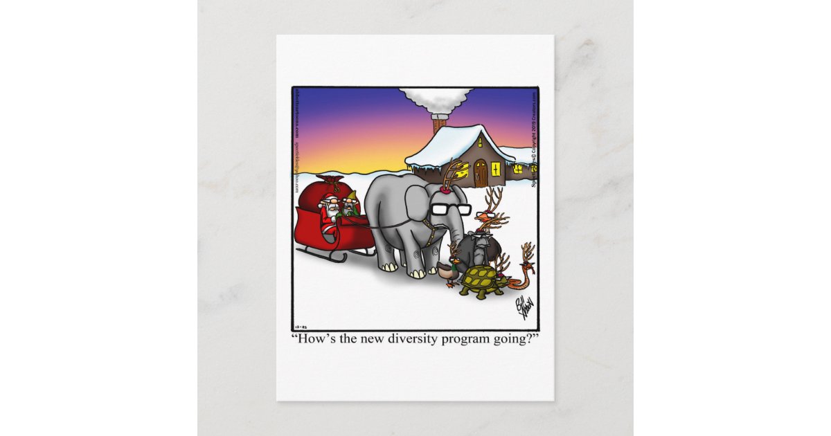 Santa’s Sleigh Humor Postcard | Zazzle