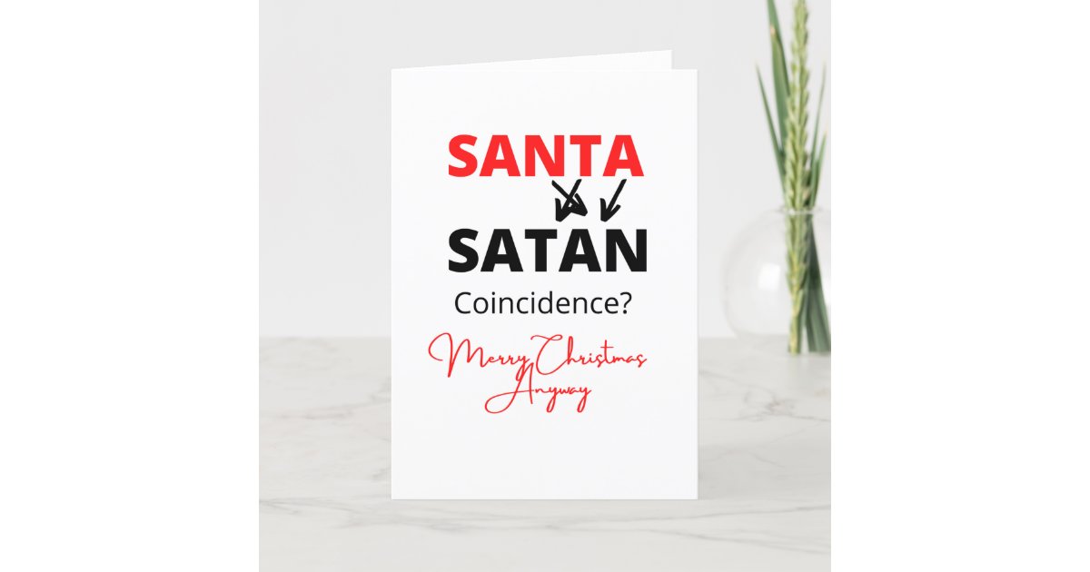 Santa Satan Holiday Card | Zazzle