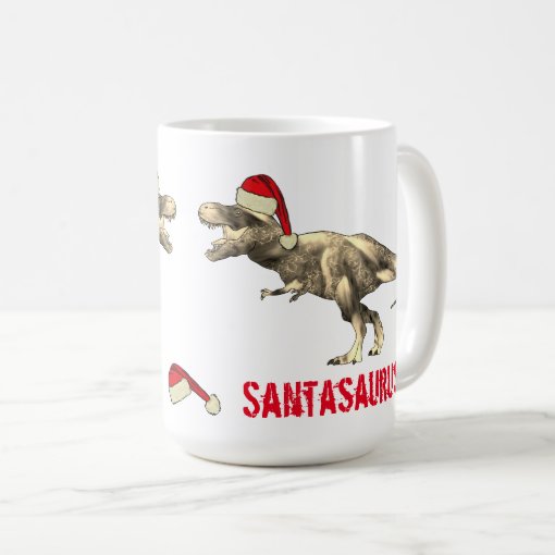 Santa saurus Christmas Dinosaur Scary T Rex Elf Coffee Mug | Zazzle