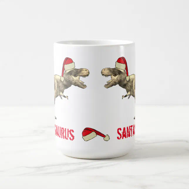 Santa saurus Christmas Dinosaur Scary T Rex Elf Coffee Mug | Zazzle