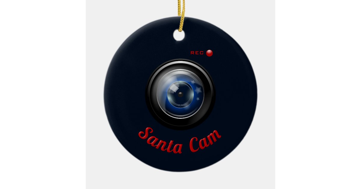 Santa Spy Camera Ceramic Ornament | Zazzle