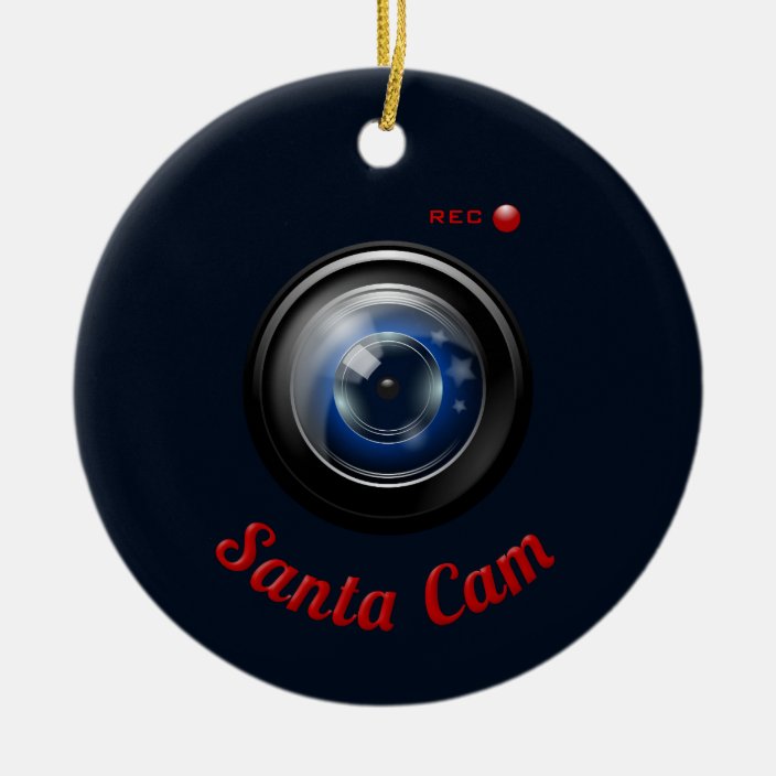 Santa Spy Camera Ceramic Ornament | Zazzle.com