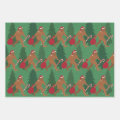 Santa Squatch Cute Assortment Funny Christmas Wrapping Paper Sheets ...