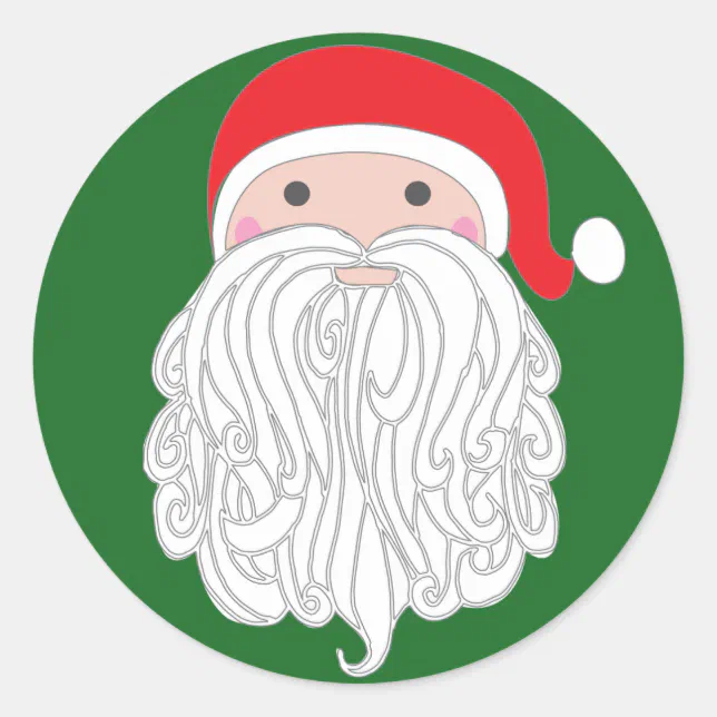 Santa Sticker | Zazzle