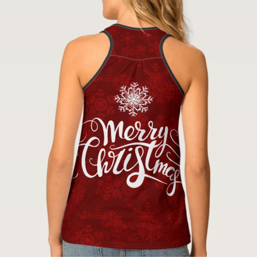 Santa Suit Red & Gold Glitter Merry Christmas Tank Top | Zazzle