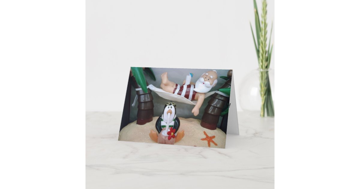 SANTA TAKES A BREAK HOLIDAY CARD | Zazzle