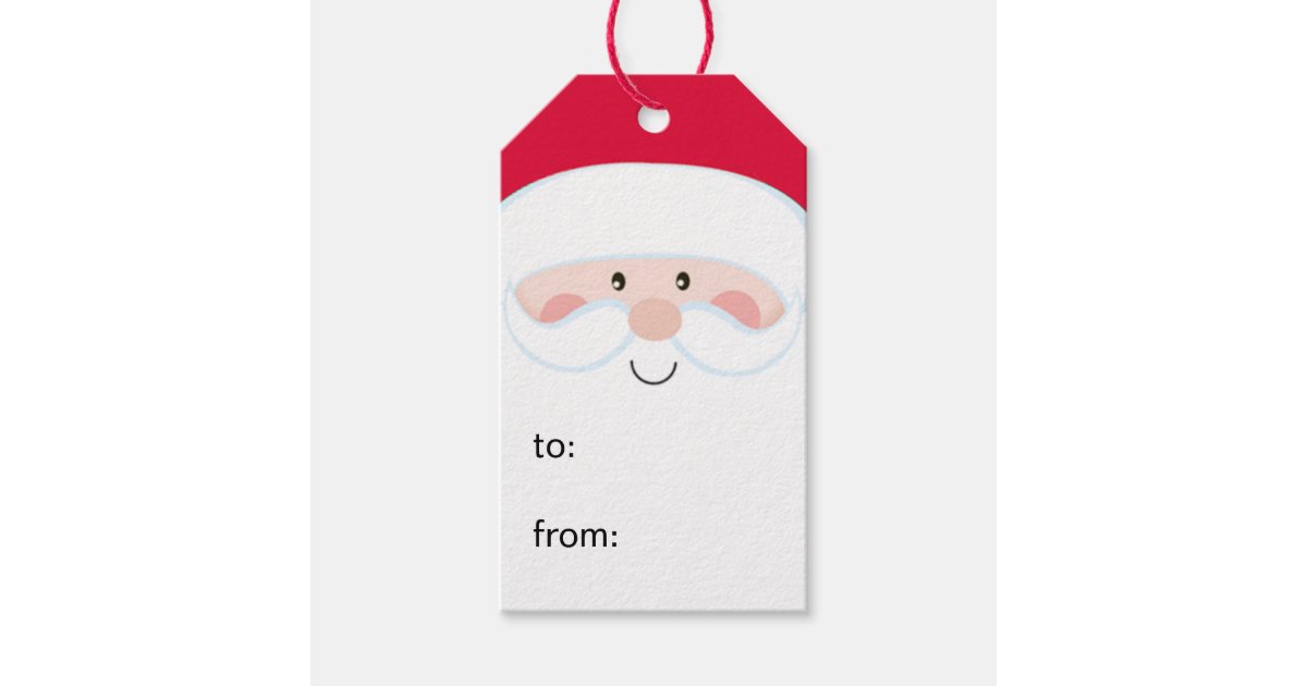 Santa To From Gift Tags | Zazzle