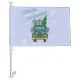 Santa truck front view Merry Christmas Car Flag | Zazzle