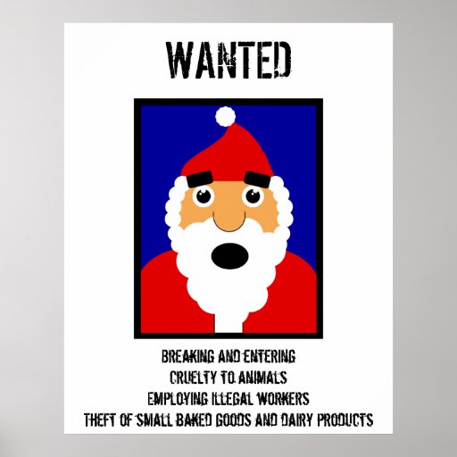 Santa Wanted Poster | Zazzle.com