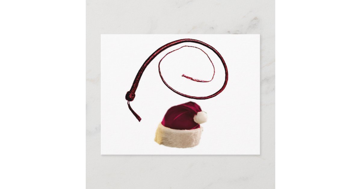 SANTA WHIP HOLIDAY POSTCARD | Zazzle