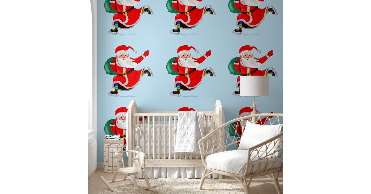 Santa with Gifts Christmas Wallpaper | Zazzle