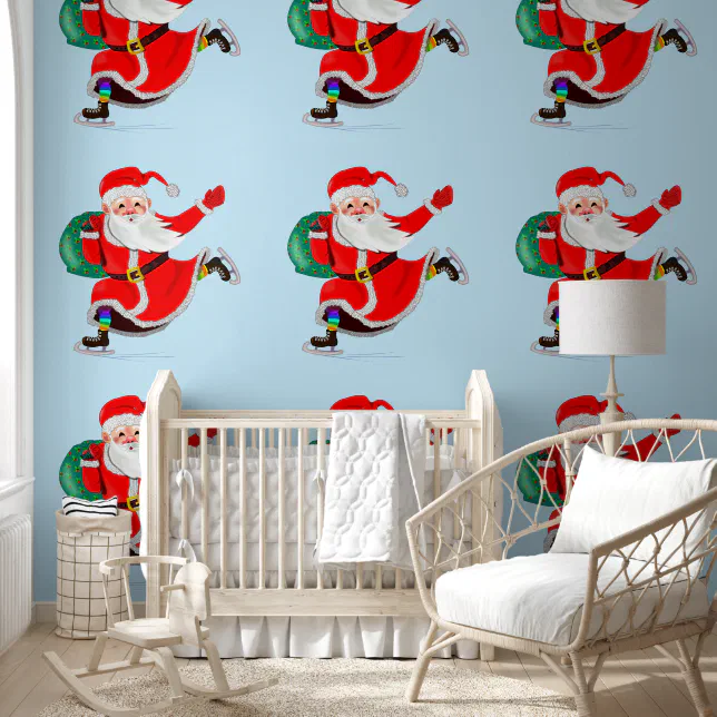 Santa with Gifts Christmas Wallpaper | Zazzle