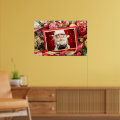 Santa / YOUR PHOTO custom Christmas poster | Zazzle